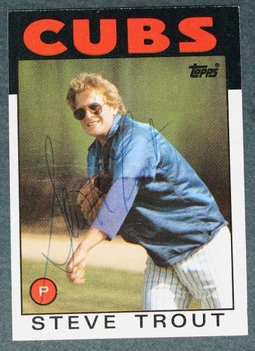 Chicago Cubs star Steve Trout signed / autographed 1986 Topps baseball ...