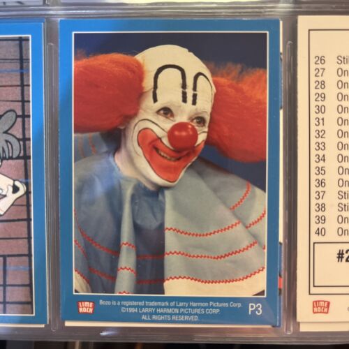 BOZO The Clown 1994 Card Set 1-54, NM-MT, In Pages | eBay