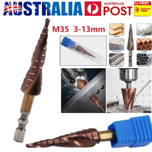 M35 HSS-Co Cobalt Step Drill Bit 1/4Inch 3-13mm HSS-Co Cobalt Step Cone Drill AU | eBay Australia