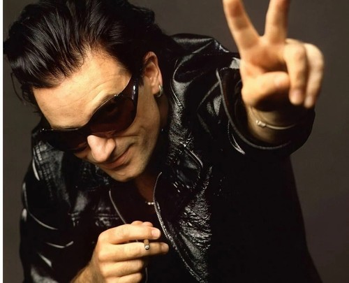 Bono Posing With Glasses And Black Jacket 8x10 PHOTO PRINT | eBay