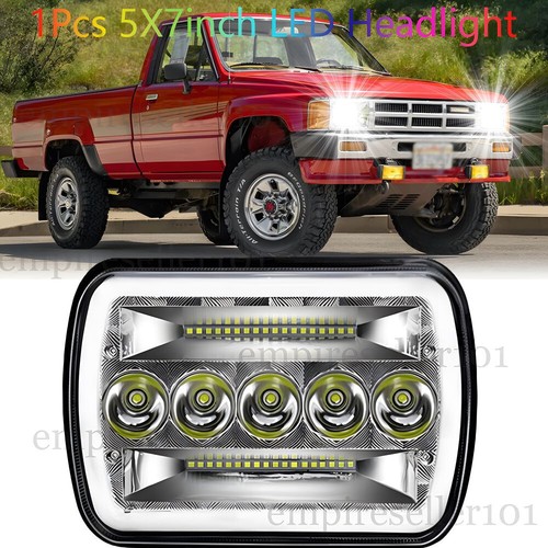 Fit Toyota Pickup 1982-1997 7x6" Square LED Headlight Hi/Lo Beam DRL ...