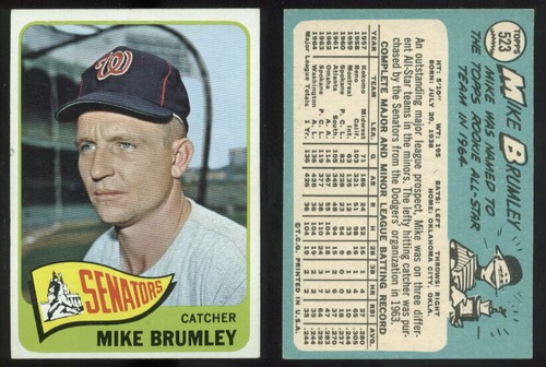 (66054) 1965 Topps 523 Mike Brumley SP Senators-EX+ | eBay
