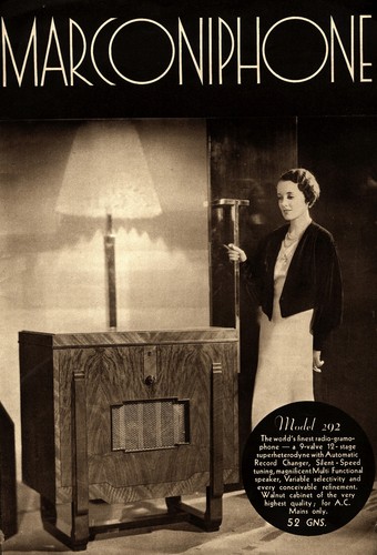 Marconiphone 1929 Radio Record player Ad Poster 13 x 19 Giclee Print | eBay