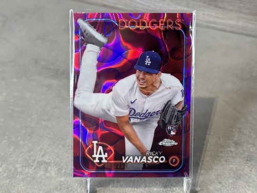 2024 TOPPS CHROME UPDATE RICKY VANASCO PINK LAVA ROOKIE 66/299 DODGERS ...