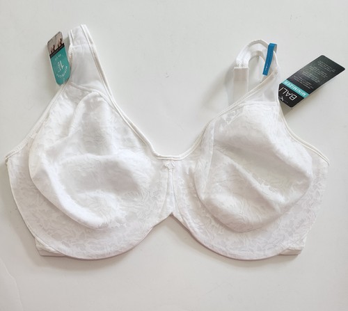 Bali Passion for Comfort Full Figure Minimizer Bra White Lace DF3385 Sz ...