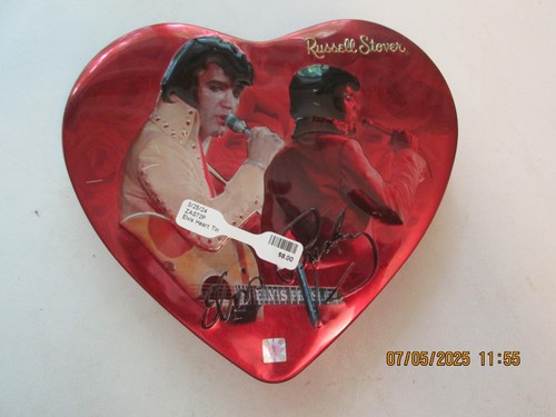 Russell Stover Heart Shaped Valentine Elvis Presley Tin, 7 Inches ...