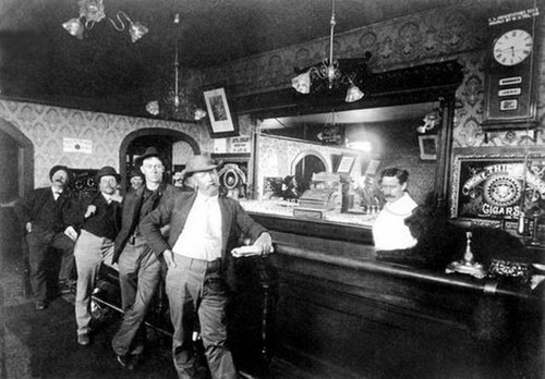 ANTIQUE OLD WEST REPRO INTERIOR 8X10 PHOTOGRAPH PRINT OF WESTERN SALOON ...