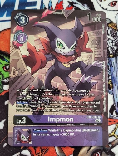 Digimon TCG - Impmon EX2-039 R - ALT ART - ST14 PROMO - M/NM | eBay