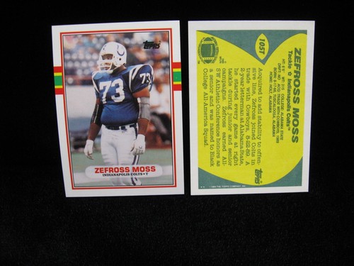 1989 Zefross Moss Indianapolis Colts Topps Traded #105T | eBay