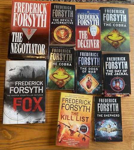 Frederick Forsyth Bundle of 10 Books - 2 Hardback and 8 Paperback ...