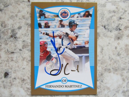 Mets Fernando Martinez Signed Autographed 2008 Bowman Mint | eBay
