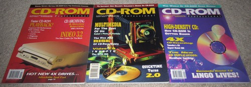 Lot of 3 Vintage 1994 CD-ROM Professional Magazines (Vol. 7, Nos. 4/5/6 ...