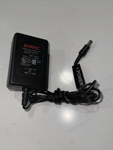 2Wire 2900-800003-001 12V 1250mA Power Supply Switching Wall Adapter ...