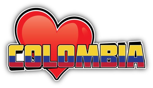 Colombia Art Heart Flag Travel Slogan Car Bumper Sticker Decal | eBay