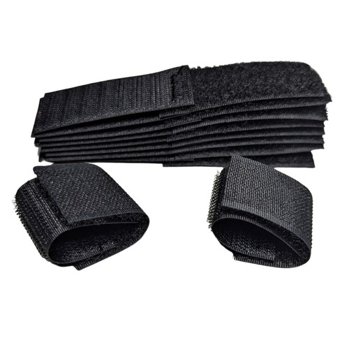 10 Black 1" MOLLE Official VELCRO® Backpack Assault Pack Webbing Keeper ...