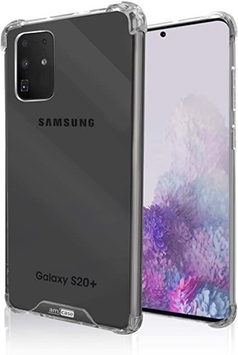 amCase Samsung Galaxy S20 Plus Clear Case Shock Absorbing Frame Corner ...