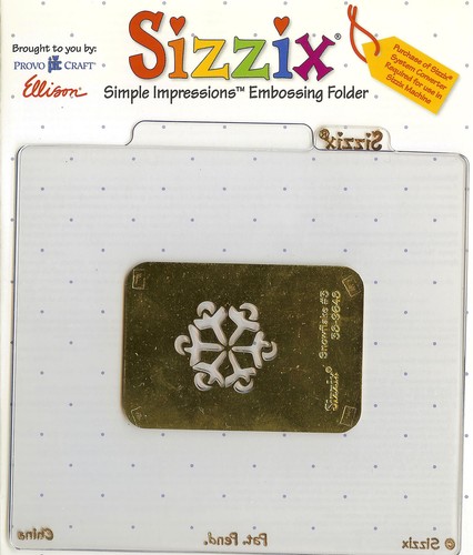 Small Snowflake Embossing Folder SIZZIX - NEW, 38-9648 | eBay