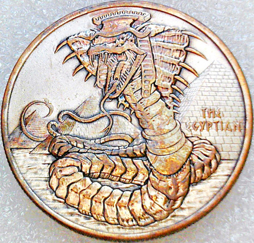 Egyptian Snake God Hobo Coin - Custom Color Hobo Nickel - 37mm wide | eBay