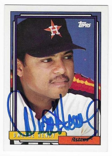 DWAYNE HENRY 1992 TOPPS AUTOGRAPHED SIGNED # 666 HOUSTON ASTROS | eBay