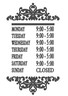 Shop Window Opening Hours Times Customised Personalised Sign Vinyl ...