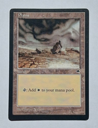 Magic MTG - Plains (Picture #2) - Tempest Basic Land 1997 - LP | eBay