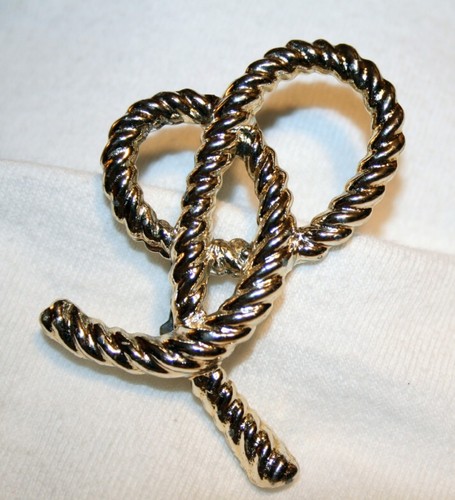 Handsome Looped Openwork Roping Silvertone Brooch Pin ++++ | eBay