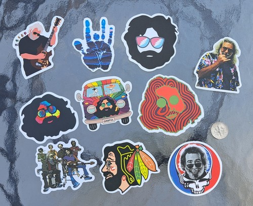 Grateful Dead Vinyl Jerry Garcia Sticker Lot Of 10 For Laptop, Water ...