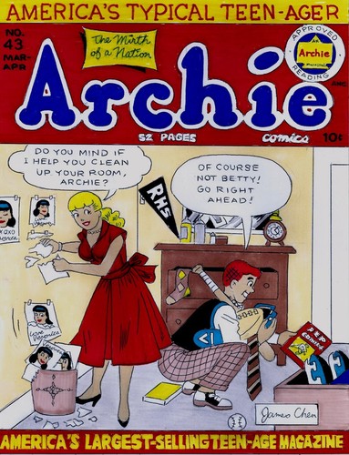 ARCHIE COMICS # 43 COVER RECREATION ORIGINAL COMIC COLOR ART | eBay