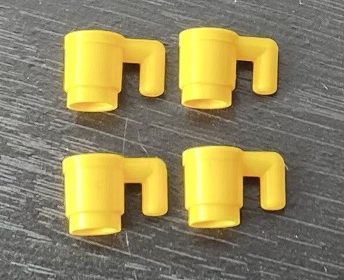 LEGO Lot of 4 Yellow Vintage Coffee Cups Accessory Minifigurines | eBay