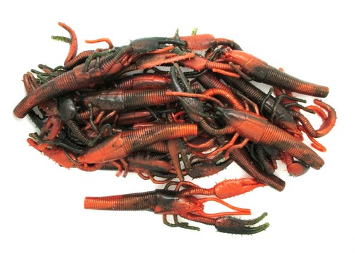 (14) WAVE WORMS 7" TIKI-LOBSTER BULK HUGE CRAWFISH LURE WATERMELON ...