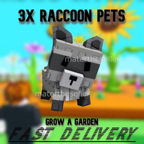 🐾 3x Raccoon Pets 🐾 | Grow A Garden | Cheap | Quick Delivery 🚚 | eBay