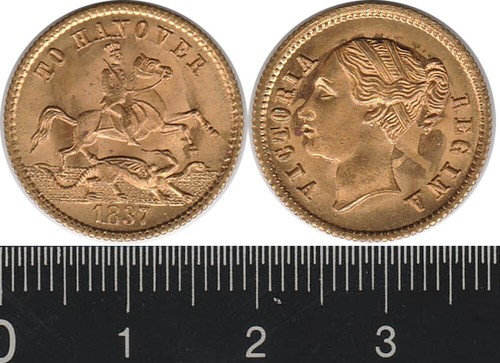 Great Britain: 1837 QV To Hanover Cumberland Jack token (probably card ...