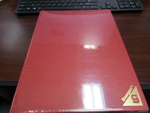 SHOWGARD STOCK BOOK #2E12, 24 WHITE PAGES RED COVER NEW IN SHRINKWRAP ...