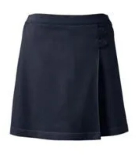 Lands' End Girl's Knit Skort solid At The Knee Classic Navy 16 #24 | eBay