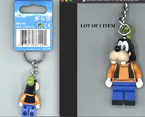 LEGO Disney GOOFY Minifigure KEYCHAIN Key Chain 854196/6386406 Key Ring ...