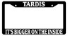 Black License Plate Frame Tardis, It's Bigger On The Inside Auto Doctor ...