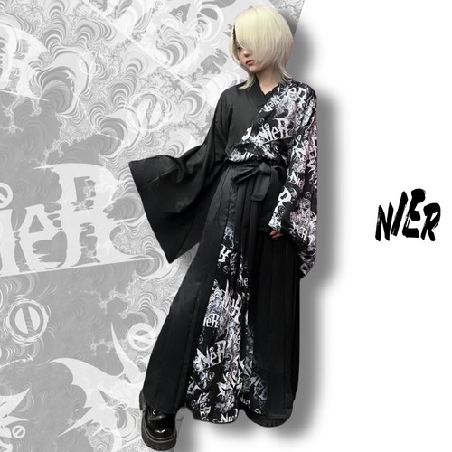 Nier Automata Clothing Kimono Style Set Water Ripple Pattern Unisex ...