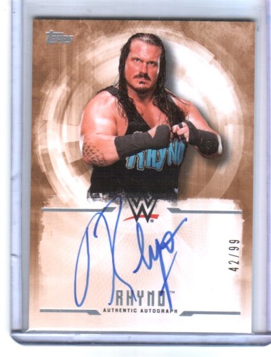 WWE Rhyno 2017 Topps Undisputed Bronze On Card Autograph SN 42 of 99 | eBay