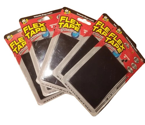 (5)Flex Tape Mini 3x4” Black Tape. 2 sheets In Each Pack | eBay