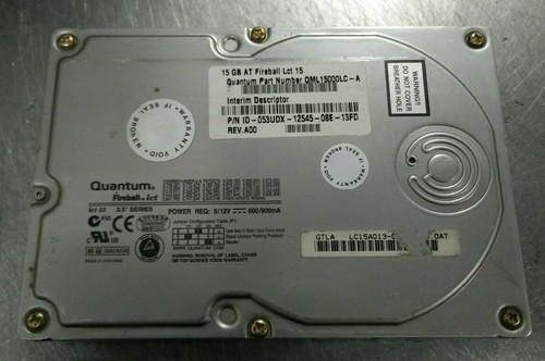 Dell 53UDX (Quantum 15.0AT QML15000LC-A) 15GB 3.5" IDE Hard Disk Drive ...