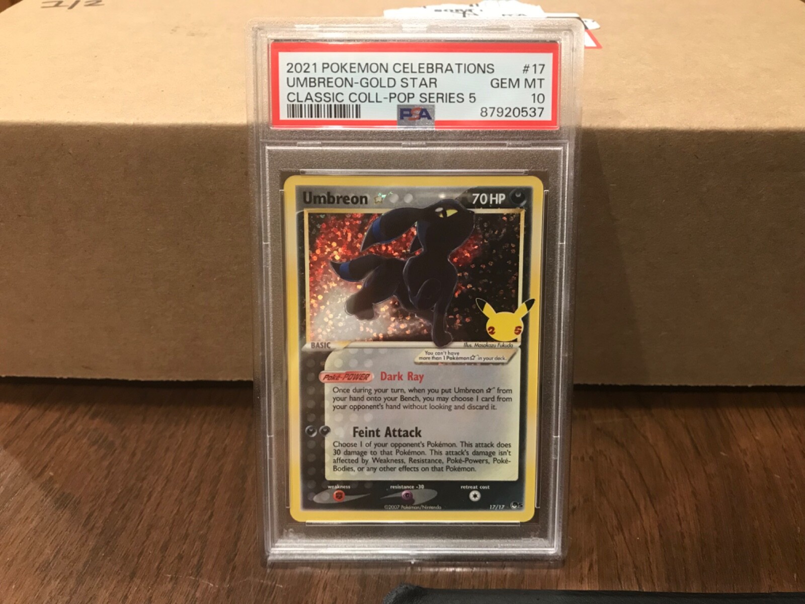 Umbreon Star 2021 Celebrations: Classic Collection #17 Holo PSA 10 ...