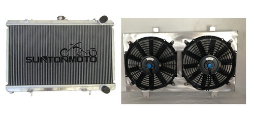 Aluminum Radiator For 1989-1994 NISSAN 240SX S14+ Shroud &Fan 1990 1991 ...