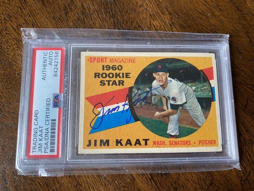 1960 Topps #136 Jim Kaat Signed Auto RC Rookie PSA/DNA | eBay