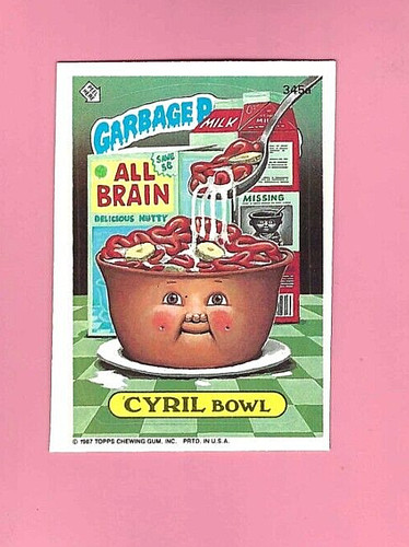 GARBAGE PAIL KIDS CYRIL BOWL STICKER CARD | eBay