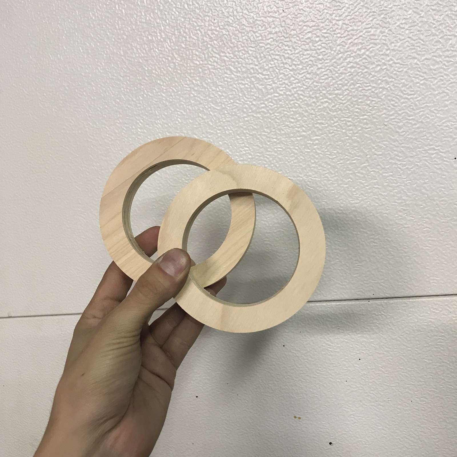 10" Birch Wood Speaker Ring Pair for Fiberglass Speaker Pod / Pods. 3/4 ...