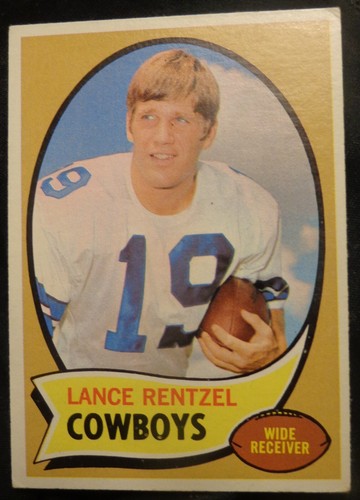 1970 Topps Football #113 Lance Rentzel - Cowboys - Oklahoma alumni...NM ...