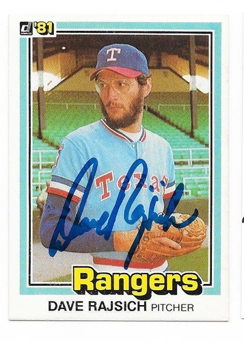 DAVE RAJSICH 1981 DONRUSS AUTOGRAPHED SIGNED # 267 RANGERS | eBay