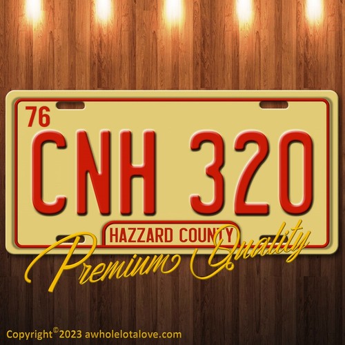 Dukes of Hazzard General Lee CNH 320 Prop Aluminum Replica License ...