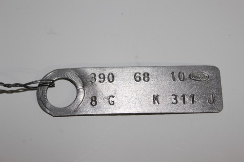 ORIGINAL 1968 FORD FAIRLANE 390 2V `Y` CODE ENGINE ID TAG | eBay