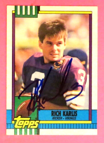 1990 Topps, Minnesota Vikings - RICH KARLIS - autographed | eBay